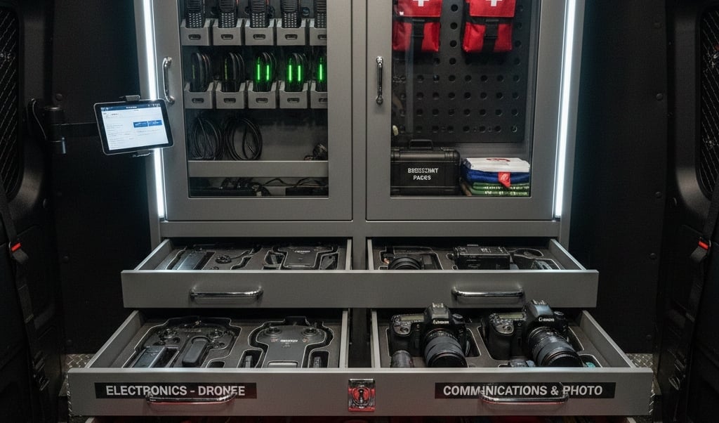 Custom Storage Solutions in Mobile Command Units for Field Equipment